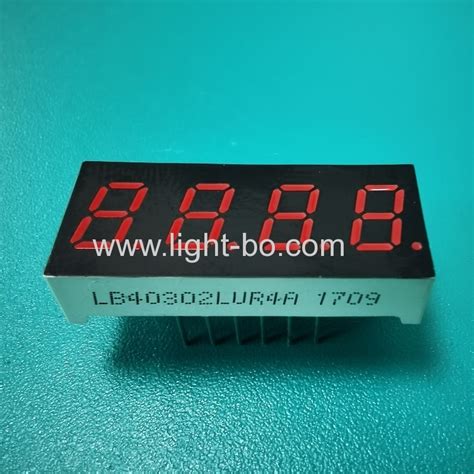 Ultra Red 0 3inch 4 Digit 7 Segment Led Display With Red Segments Black Surface Manufacturers