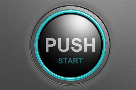 Premium Photo Push To Start Black Button