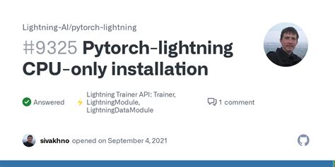 pytorch lightning cpu only installation · lightning ai pytorch
