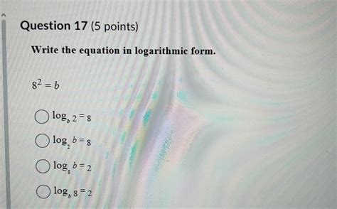 solved question 17 5 ﻿points write the equation in