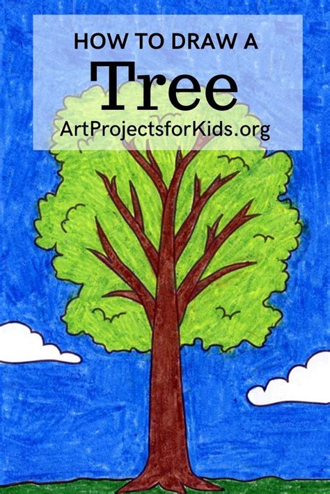 Easy How To Draw A Tree Tutorial Video And Tree Coloring Page Artofit