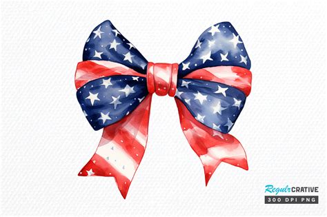 Bow 4th Of July Sublimation Clipart Png Graphic By Regulrcrative