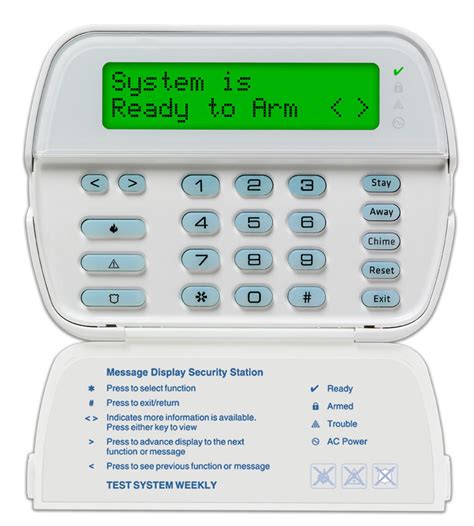 PowerSeries Zone LCD Full Message Keypad With Built In Wireless Receiver DSC Security