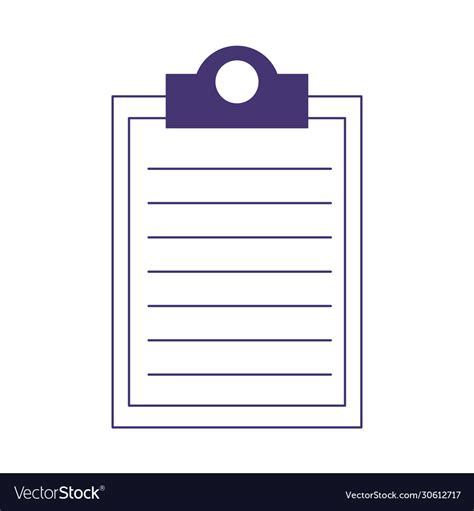 Clipboard Document Checklist Isolated Icon Design Vector Image
