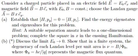 Solved Consider A Charged Particle Placed In An Electric Chegg Com