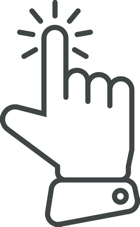 Hand Cursor Icon Clip Art PNG