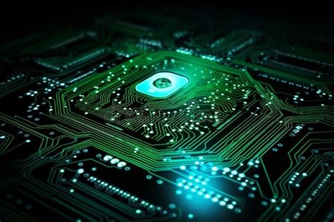 Fingerprint Integrated In A Printed Circuit Releasing Binary Codes Biometric Security Stock