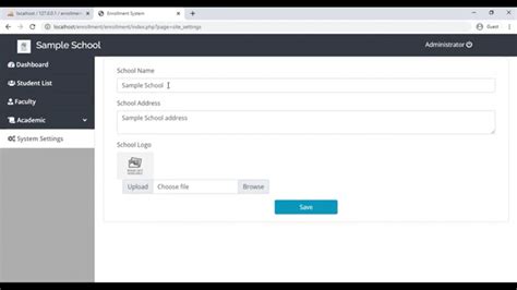 School Enrollment System Project In Php With Source Code And Report