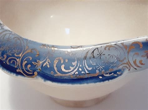Vintage French Saxon China Creamer And Sugar Bowl Set 22k Gold Art Nouveau Etsy