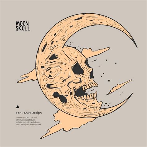 Skull Moon Tattoo Design Images Free Download On Freepik