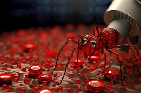 Premium Photo Nanotechnology World With Microscopic Robots