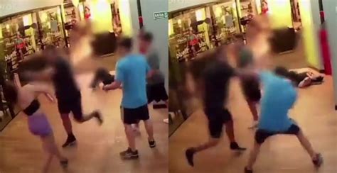 少女霸占健身器材玩手机，男子上前理论挥拳痛揍，2壮汉劝架也被打 腾讯新闻