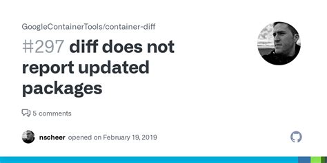 Diff Does Not Report Updated Packages Issue GoogleContainerTools Container Diff GitHub