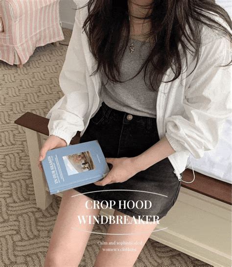 살안타템꾸안꾸여행룩 올데이 투웨이 지퍼 스트링 숏 크롭 후드 바람막이 점퍼 자켓 3color 장마룩 꾸안꾸 데일리룩 간절기룩 데이트룩 여행룩 마실룩 에이블리