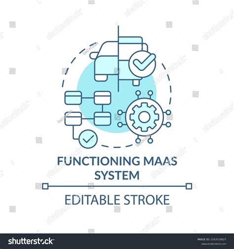 Functioning Maas System Turquoise Concept Icon Stock Vector Royalty Free 2163518627 Shutterstock