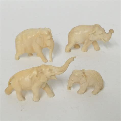 Exquisite Collection Of Ivory Carved Elephants