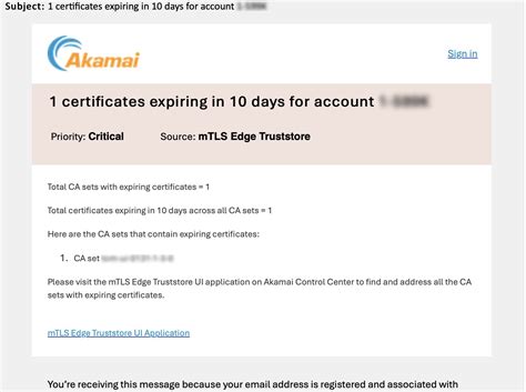 Certificate Expiration Notification