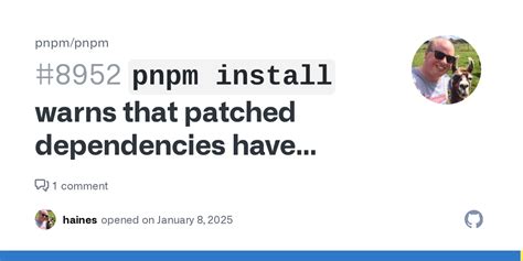 `pnpm install` warns that patched dependencies have ignored build
