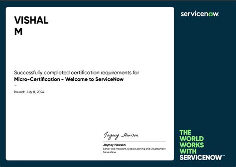 Completed Servicenow Micro Certification Vishal M Posted On The Topic Linkedin