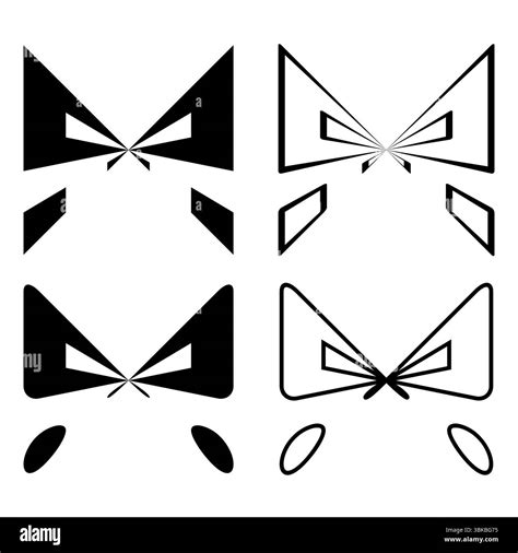 Geometric Arrow Symbols Black White Triangular Sharp Angular Shapes Vector Direction Icons