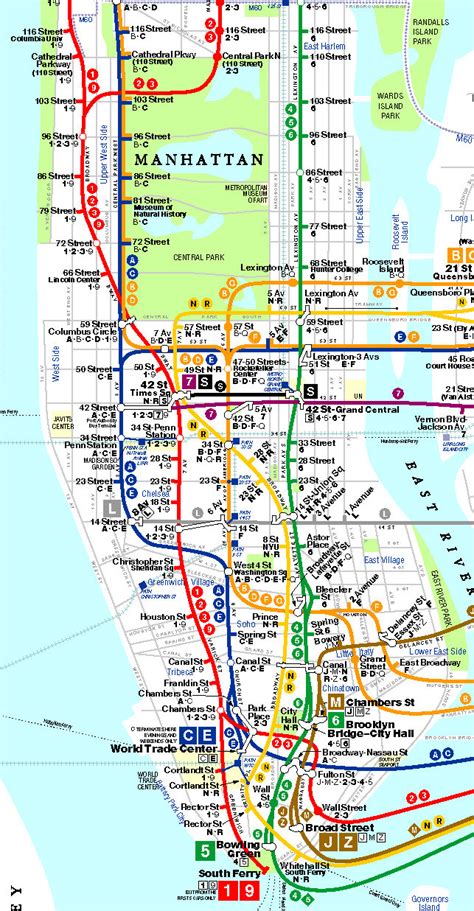Printable Map Nyc Inspirational Manhattan Subway Map Printable Map