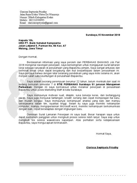 Surat Lamaran Sampoerna Pdf