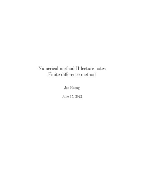 finite difference method 1 pdf eigenvalues and eigenvectors