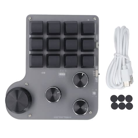 Risegun Usb Mini Macro Teclado Mecánico Para Jugar Programable Usb C Bt 2 4g 3 Modos 12 Teclas 4