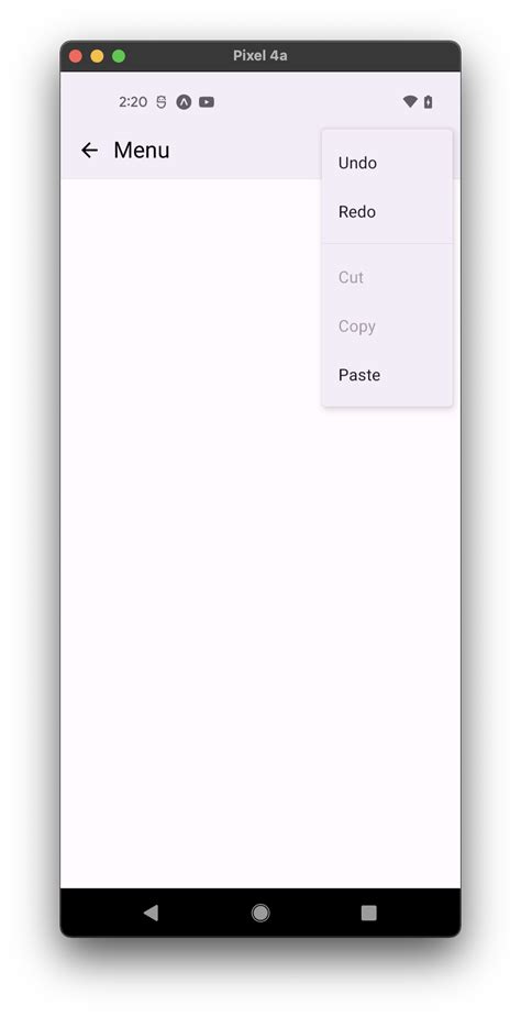 Menu React Native Paper