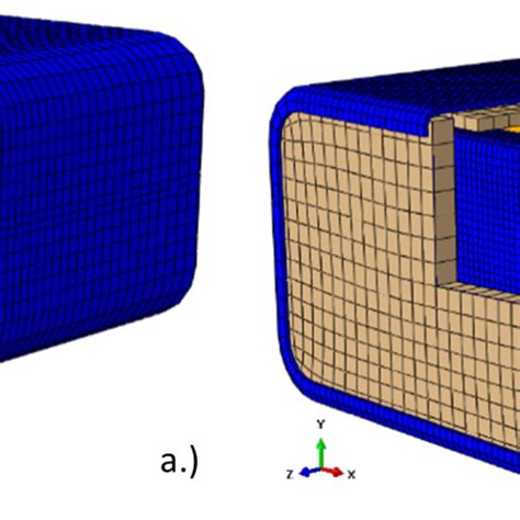 Finite Element Model Of The A Cylindrical Cell And B Stacked Cell