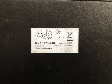 MATRIXSYNTH MFB Kraftzwerg 3 Oscillator Semi Modular Analog Synth SN 10237