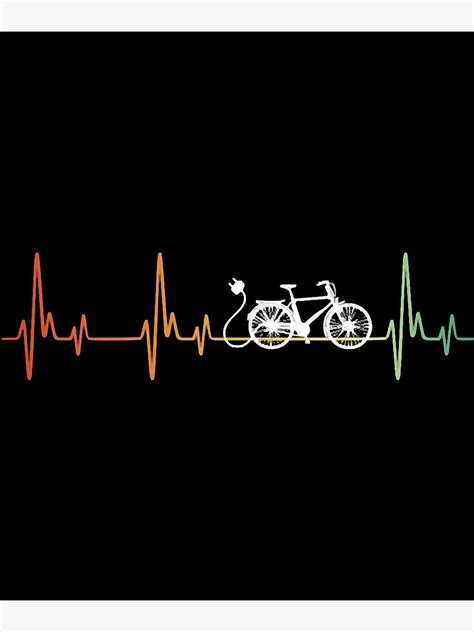 Vintage E Bike Heartbeat Poster For Sale By ZinchenkoRarop Redbubble