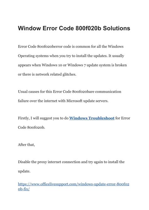 Ppt Window Error Code 800f020b Solutions Powerpoint Presentation