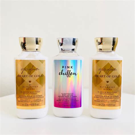 Bath And Body Works Body Lotion 236ml Pink Chiffon Gingham Heart Of Gold