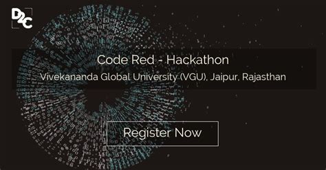 Code Red Hackathon By Vivekananda Global University VGU Jaipur