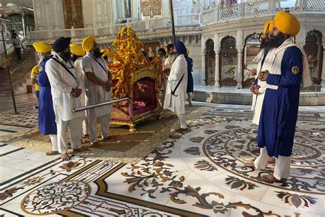Palki Sahib Ceremony At The Golden Temple Amritsar
