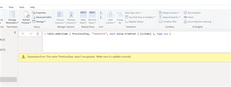 Error In Column Microsoft Fabric Community