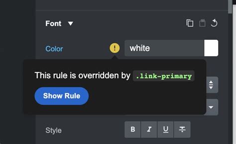 Revolut Website Tutorial Button Not Allowing Text Color Overide When