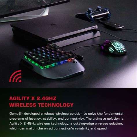 GameSir VX2 AimSwitch Mechanical Keyboard Mouse Converter Set Black