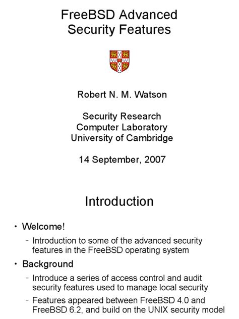 Freebsd Advanced Security Features Pdf Kernel Operating System