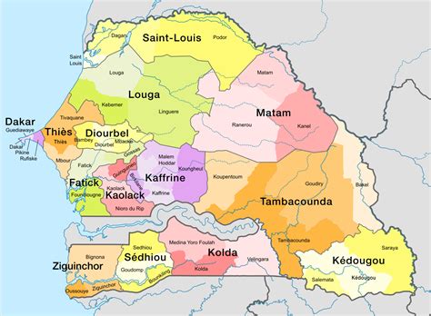 Les Communes Du Senegal 14 Régions Du Sénégal Ogew