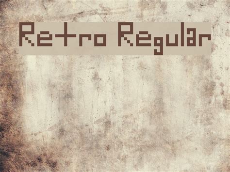 Retro Regular Font FFonts Net