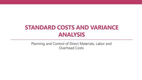 Solution Standard Cost And Variance Analysis Studypool