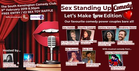 Sex Standing Up Comedy Let S Make Lurve Edition Chelsea London Comedy Reviews DesignMyNight