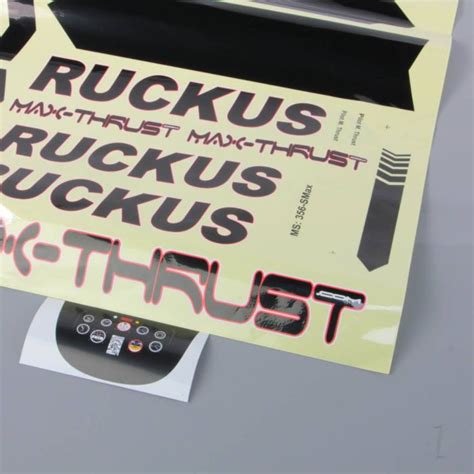Max Thrust Decal Set Ruckus Balsa