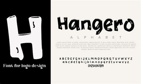 로고 디자인을 위한 Hangero 터 알파 글 프리미엄 벡터
