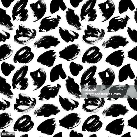 잉크 브러시는 매끄러운 벡터 패턴을 번지게 합니다 혼란 얼룩 배경입니다 붓에 대한 스톡 벡터 아트 및 기타 이미지 붓 패턴 0명 Istock