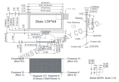 SSD1309 OLED, 2.42 inch OLED SSD1309 - WINSTAR
