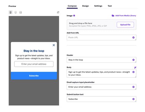 email capture form