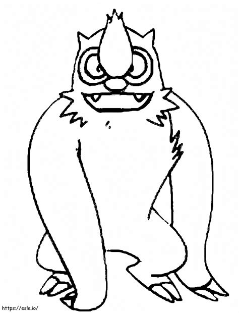 Vigoroth Pokemon 1 Coloring Page